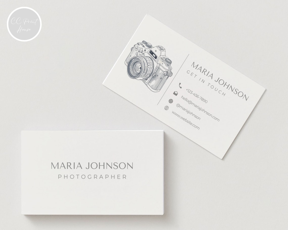 Photographer Business Card Template Photographer Calling Card - Etsy