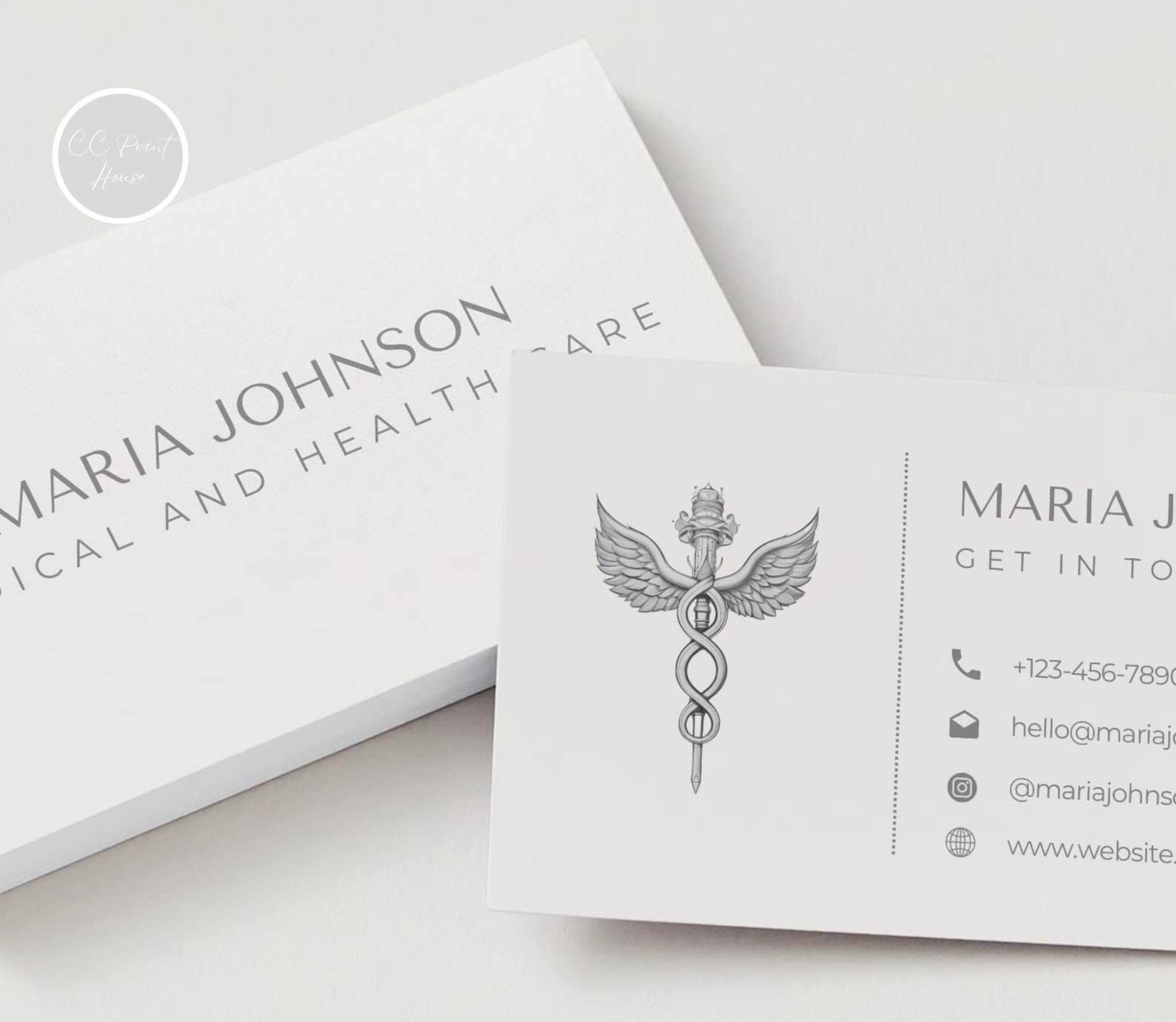 Nurse Business Card Template | Editable Healthcare Calling Card (canva ...