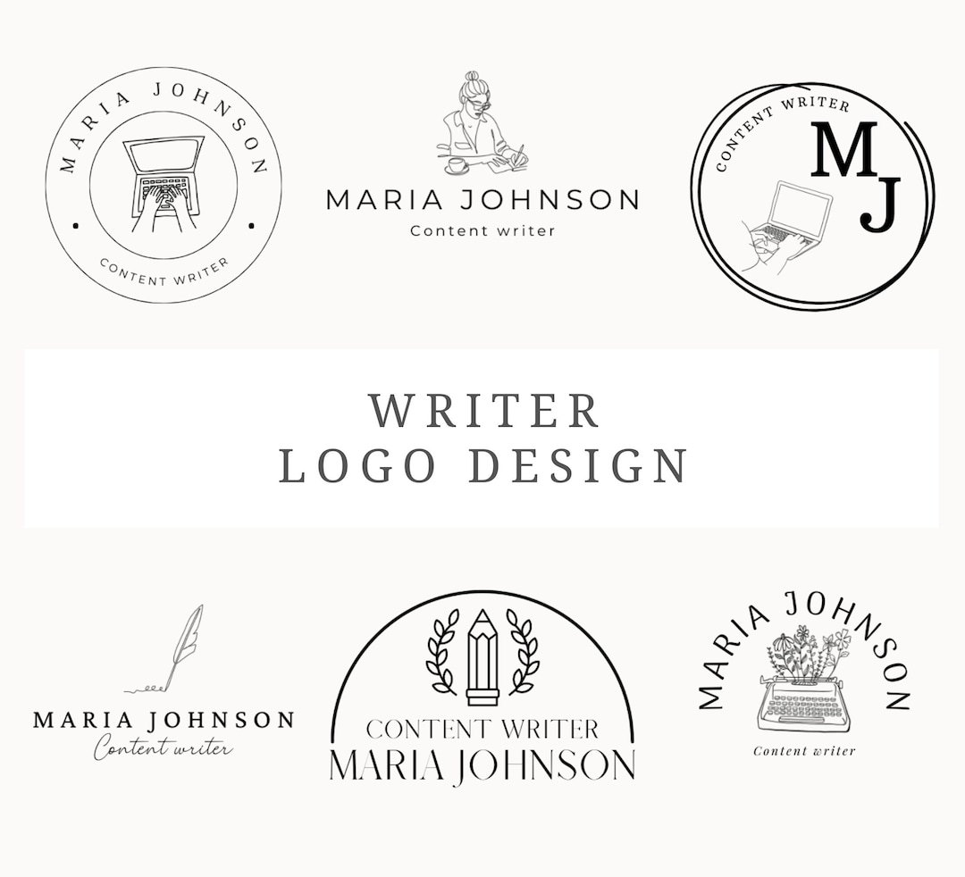 Content Writer Logo Design Canva 6 Customizable Copywriter Logos ...