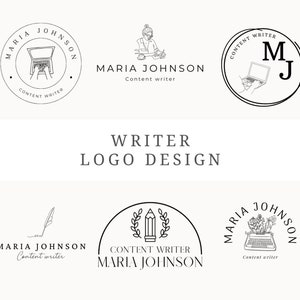 Content Writer Logo Design Canva 6 Customizable Copywriter Logos ...