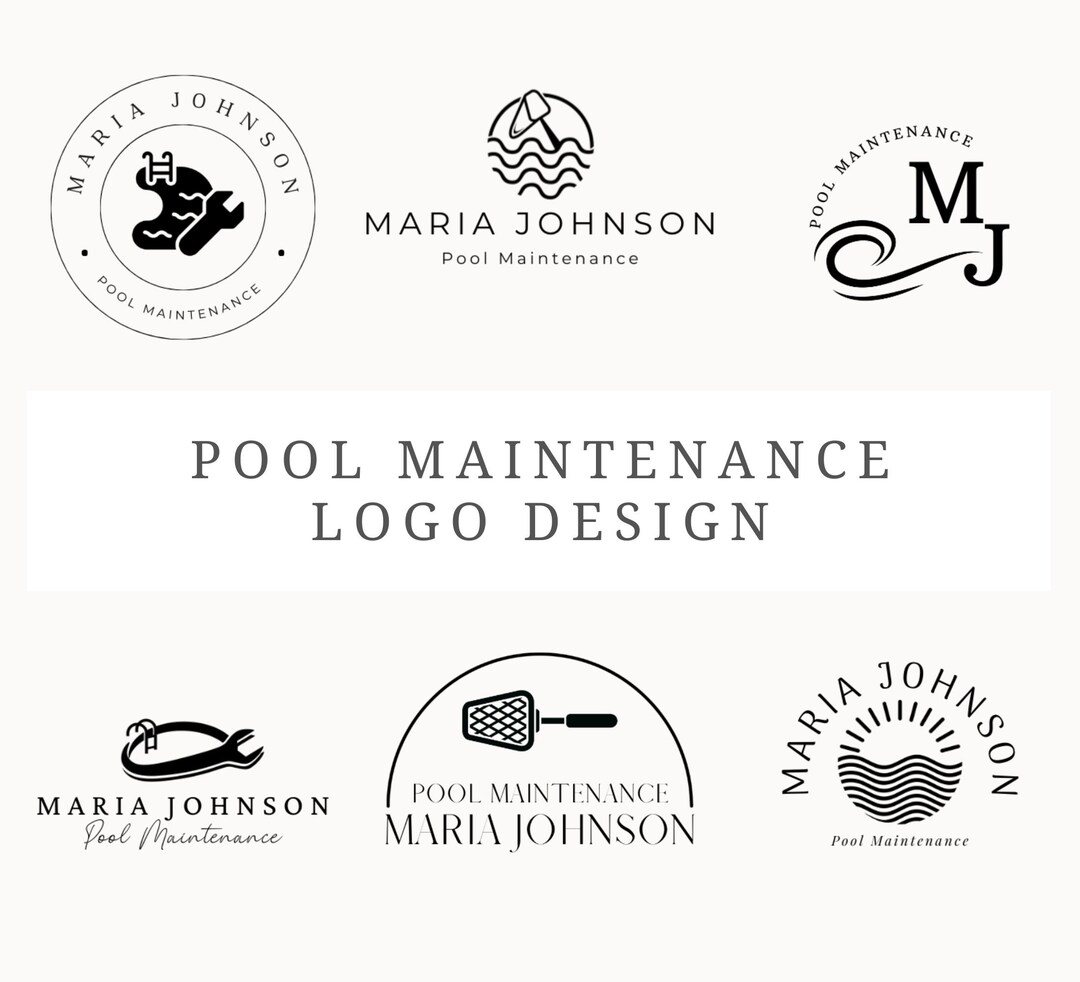 Pool Maintenance Logo Design Canva 6 Customizable Pool Logos Pool ...