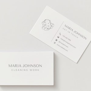 Cleaner Business Card Template, Editable Cleaning Company Design (canva ...