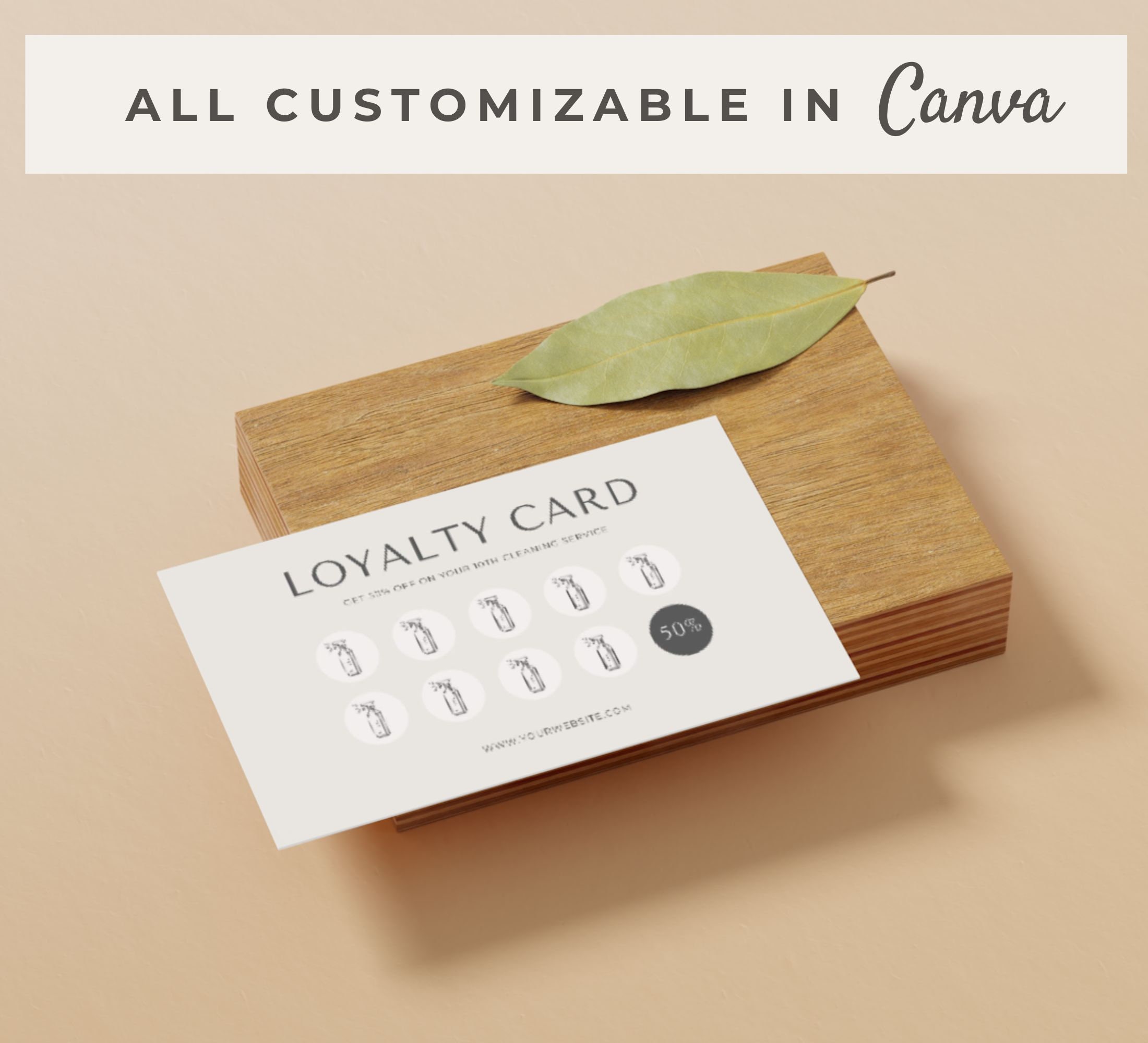 Cleaning Loyalty Card Template Canva Customer Loyalty Card Cleaning ...