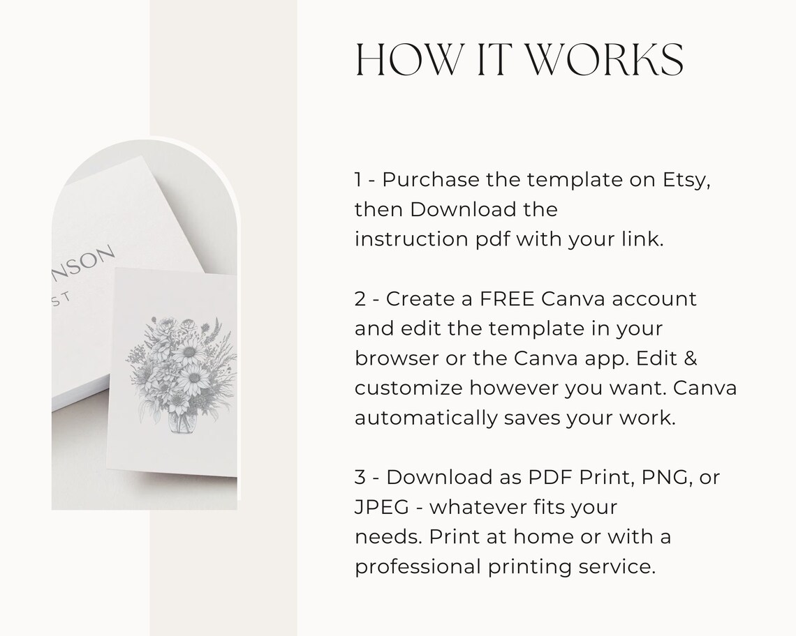 Florist Business Card Template, Editable Flower Shop Calling Card ...