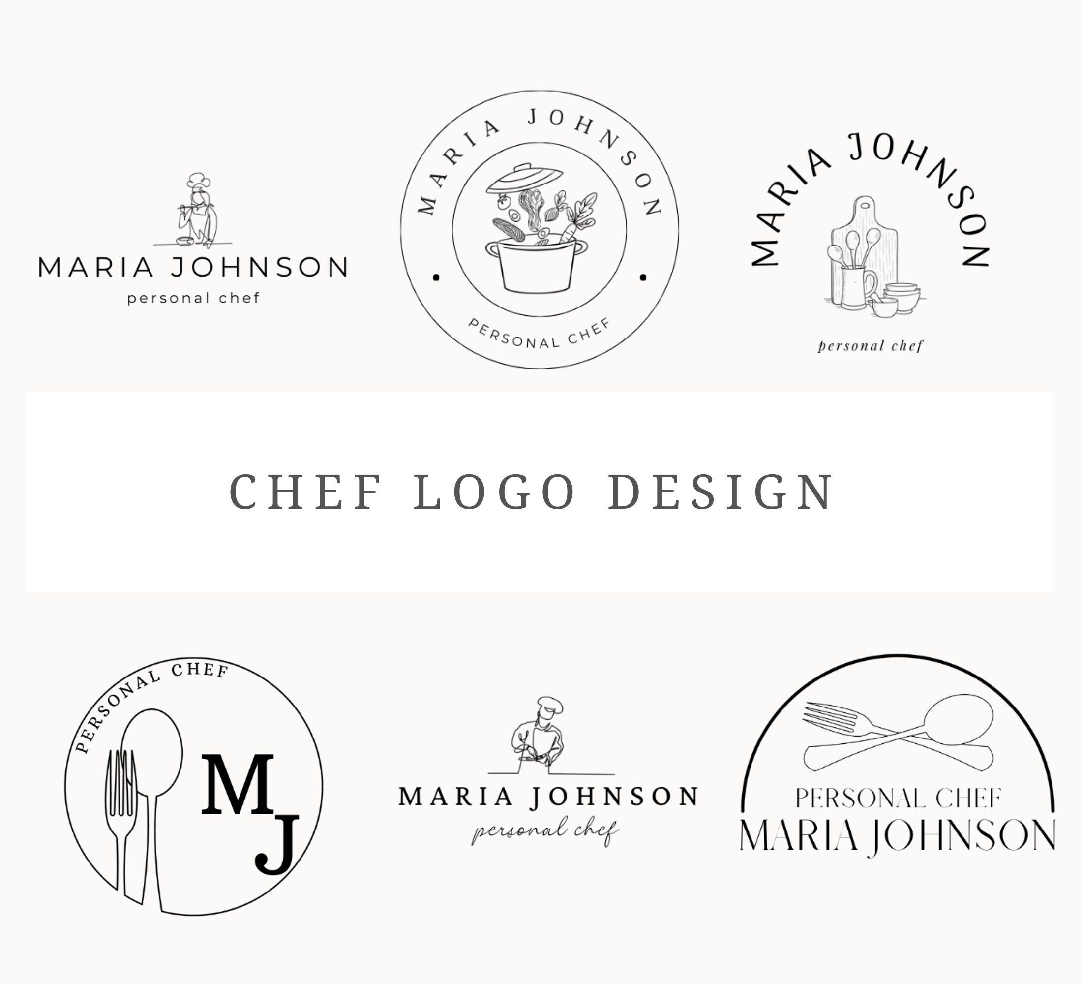 Chef Logo Design Canva 6 Customizable Personal Chef Logos Private Chef ...