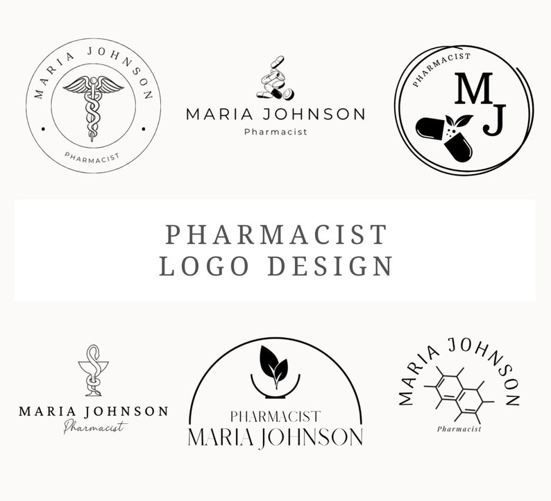 Pharmacist Logo Design Canva 6 Customizable Pharmacy Logos Chemist Logo ...