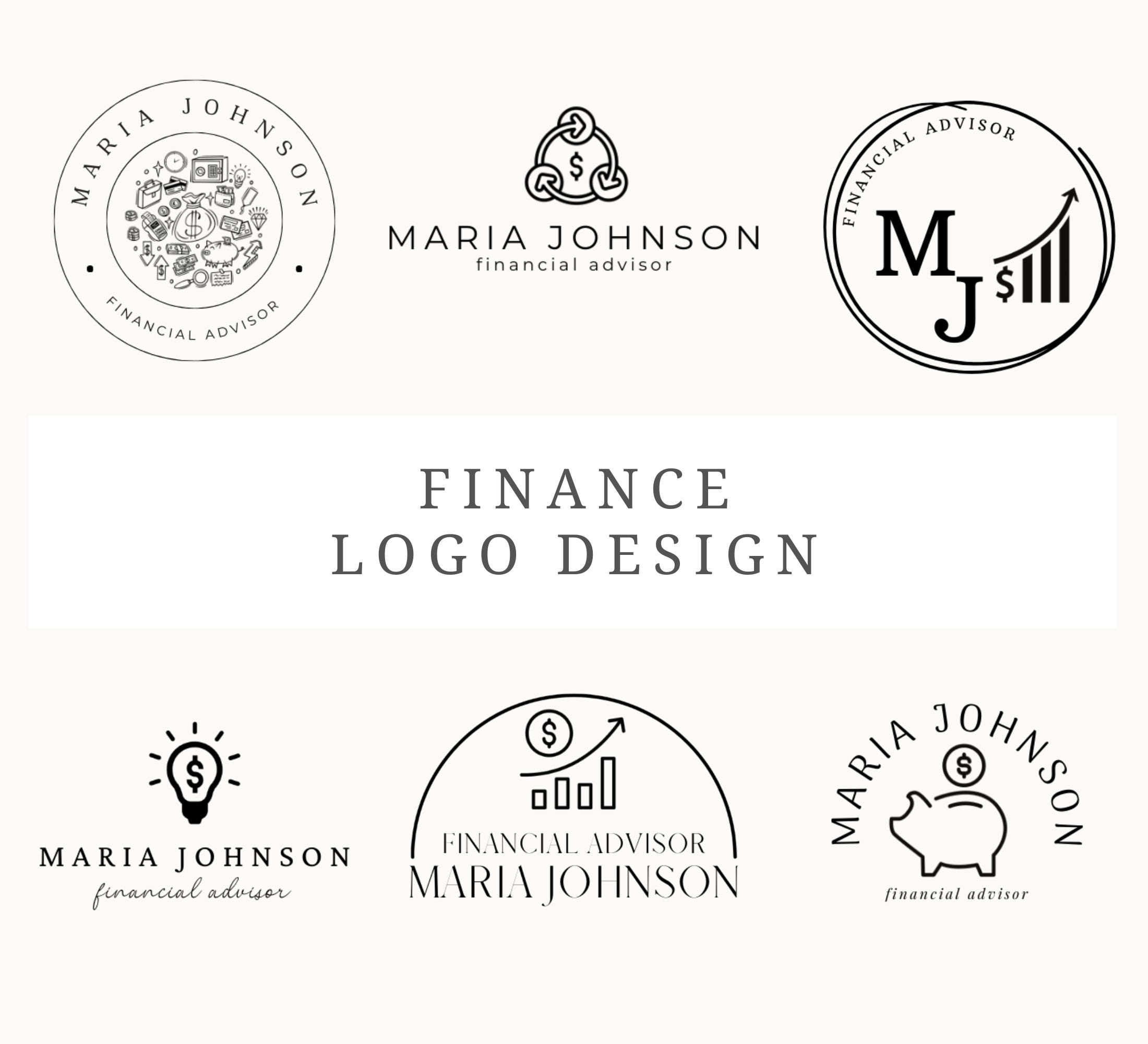 Finance Logo Design Canva 6 Customizable Financial Advisor Logos ...