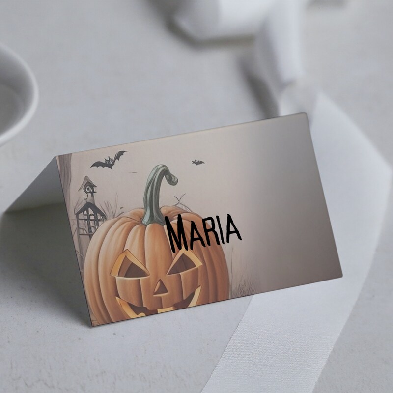 Halloween Place Card - Etsy
