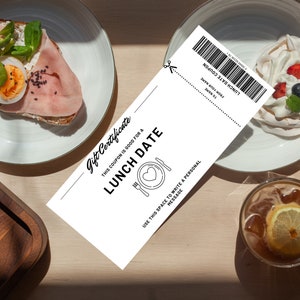 Lunch Date Coupon Editable Gift Coupon Template Canva Lunch Voucher ...
