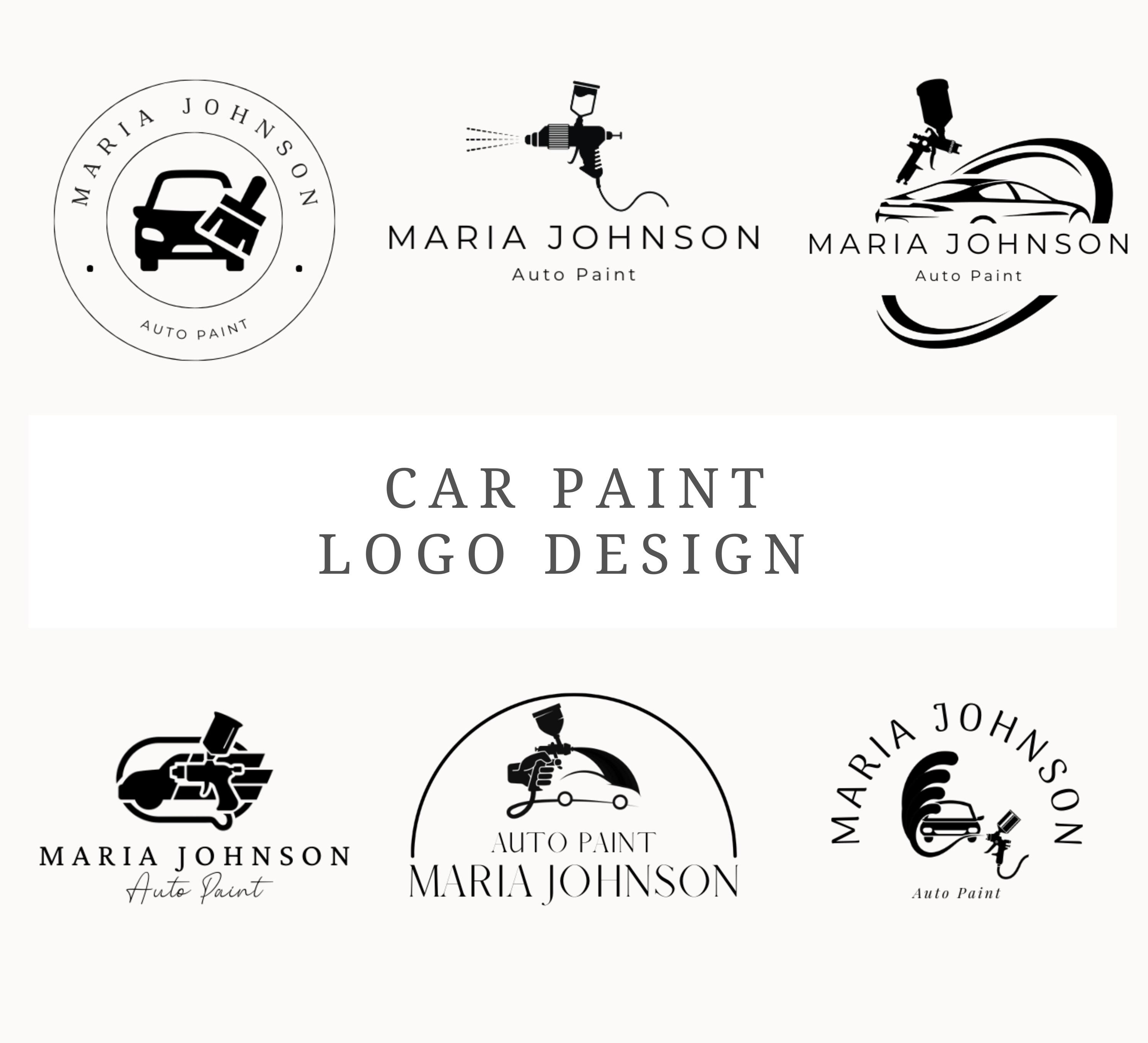 Auto Paint Logo Design Canva 6 Customizable Car Paint Logos Painter ...