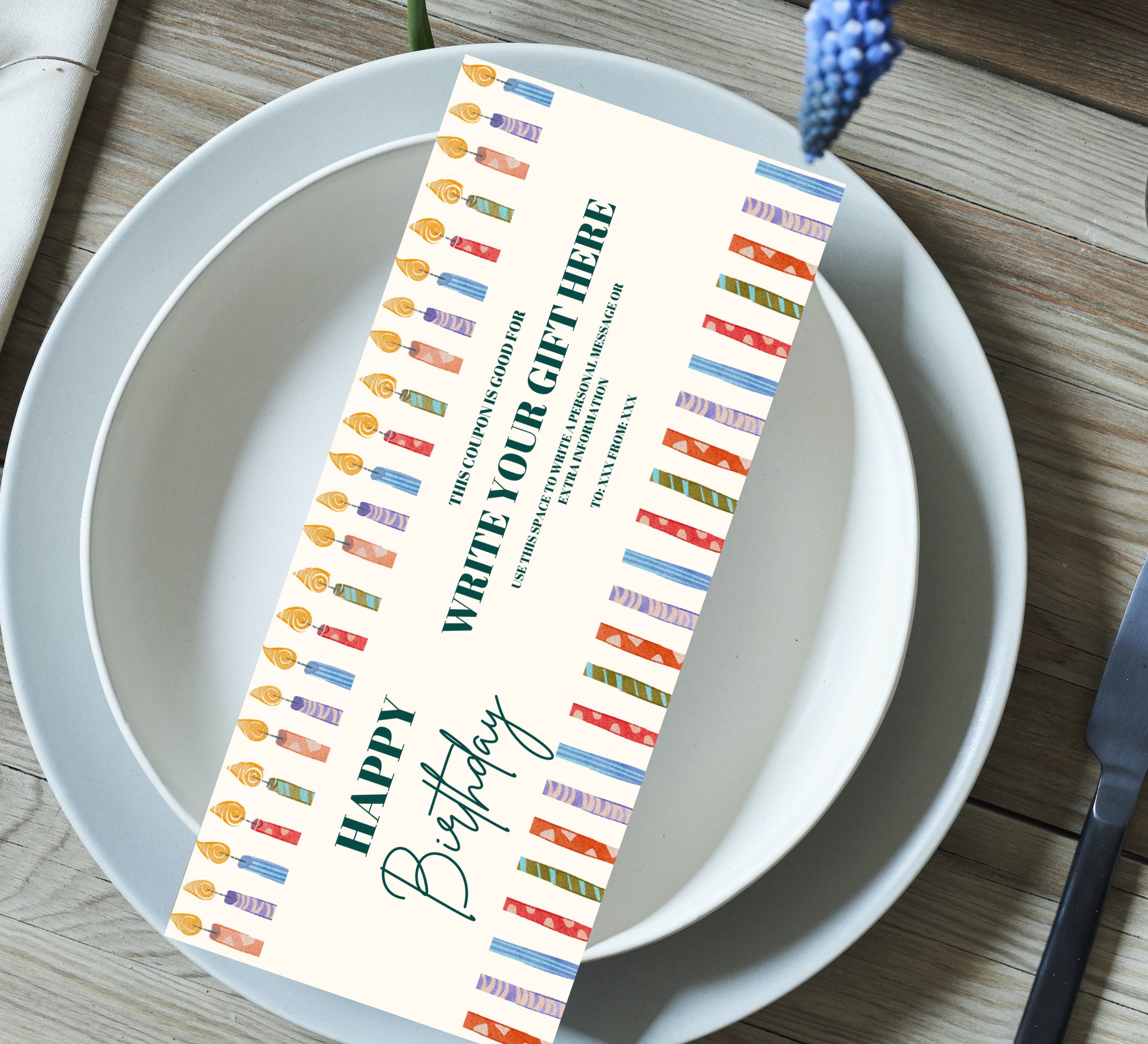 Editable Birthday Gift Coupon Template (digital Download) - Etsy