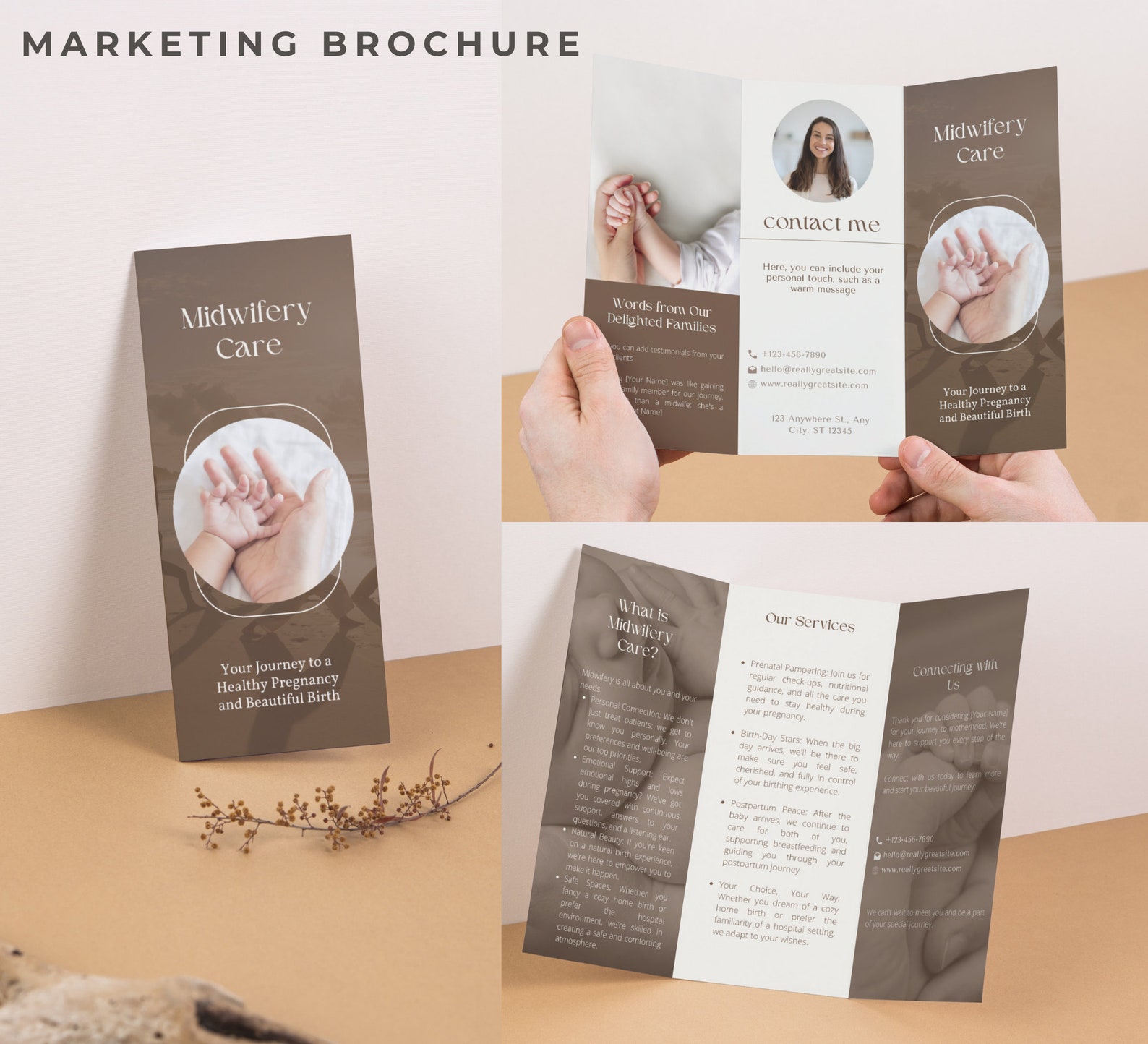 Midwife Branding Kit Birth Doula Business Bundle Midwife Canva Template ...