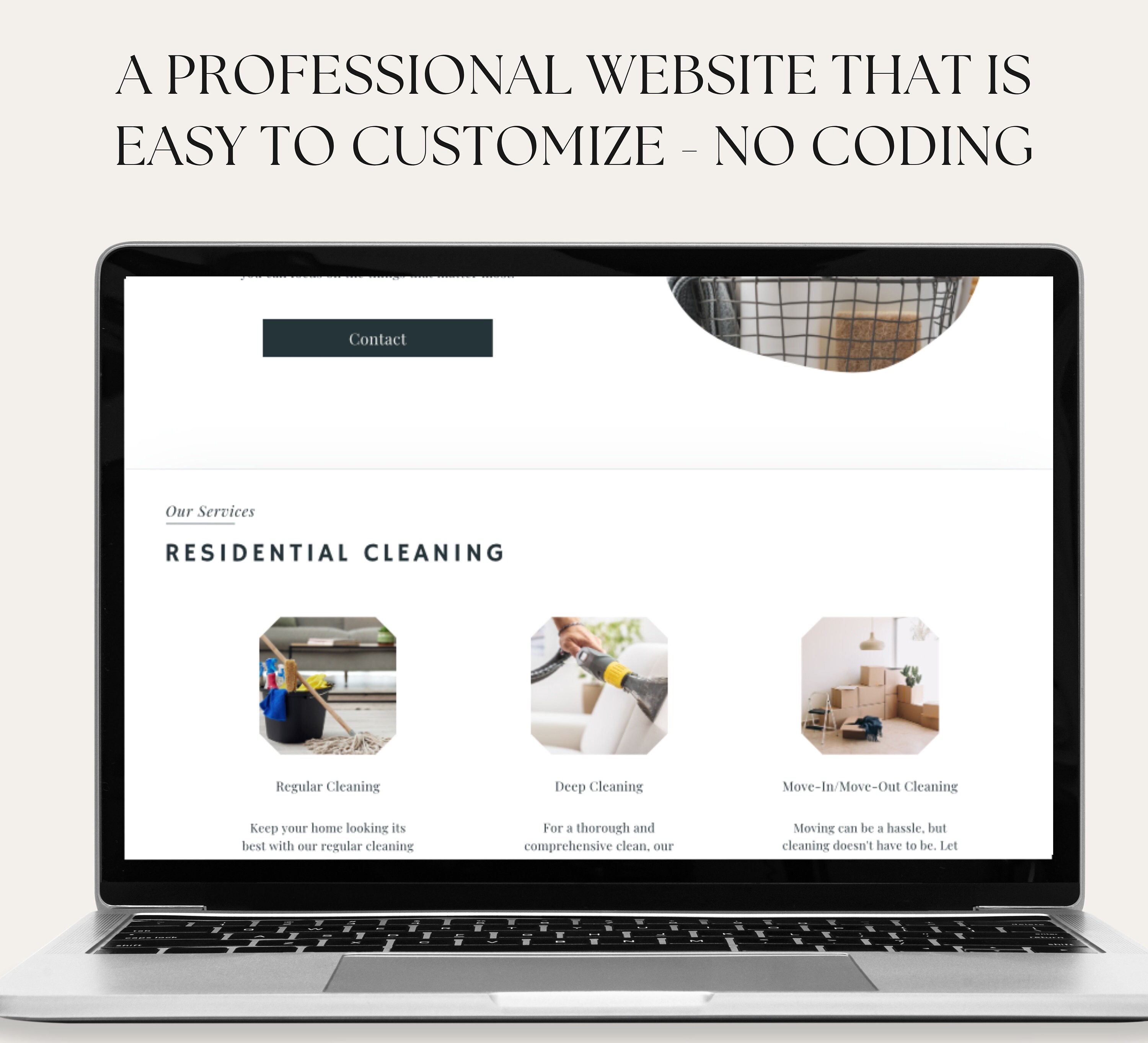 Cleaning Service Canva Website Template Cleaning Business Website ...