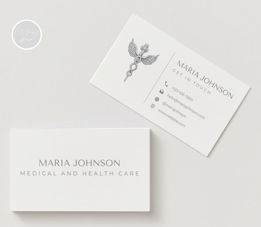 Nurse Business Card Template Healthcare Calling Card Medical Care ...