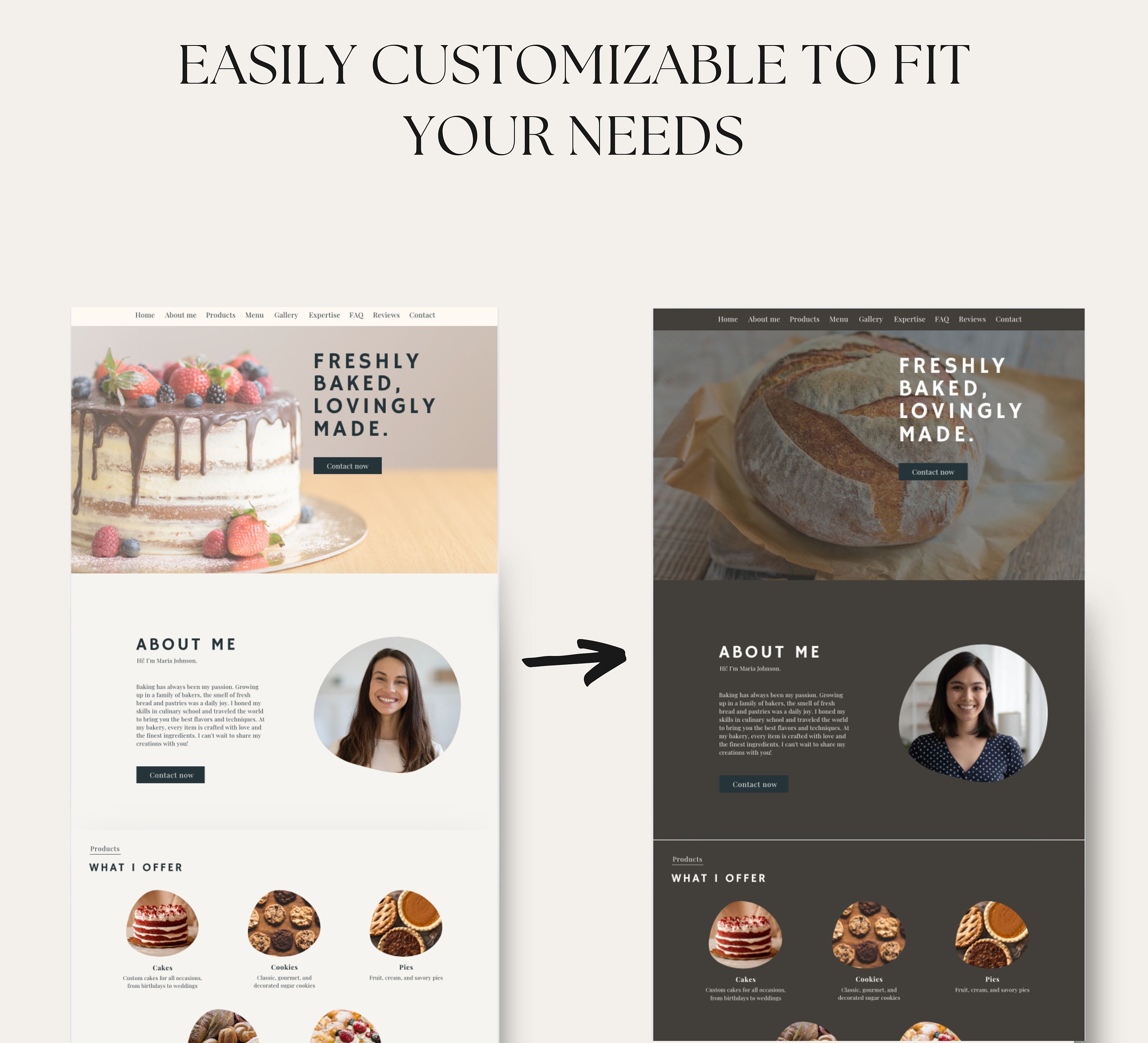 Bakery Website Template | Canva Landing Page (digital Template) - Etsy