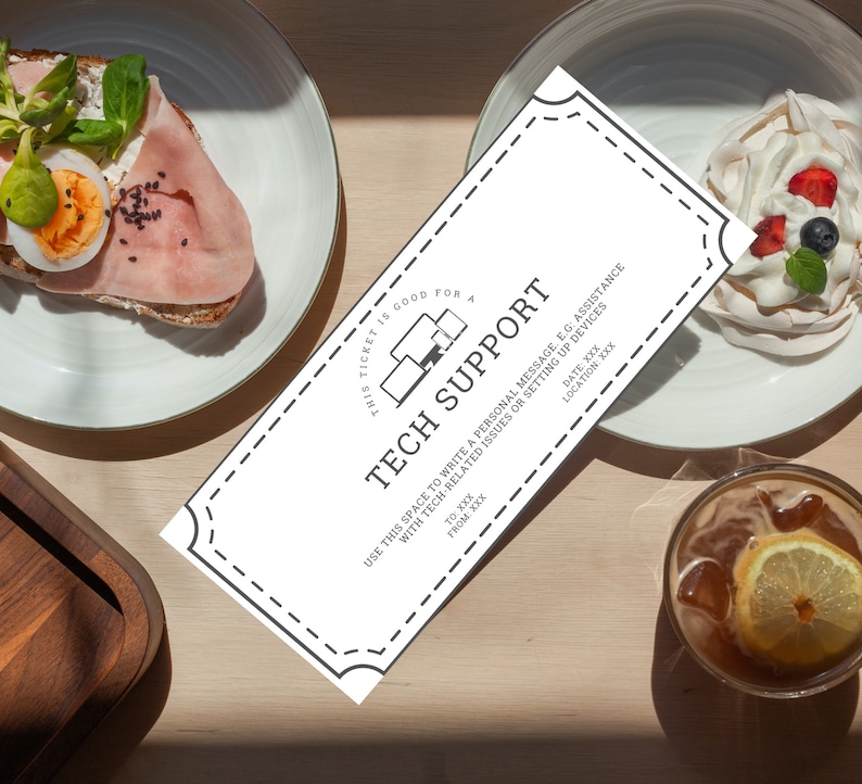 Tech Support Coupon Editable Gift Coupon Template Canva Tech Help ...