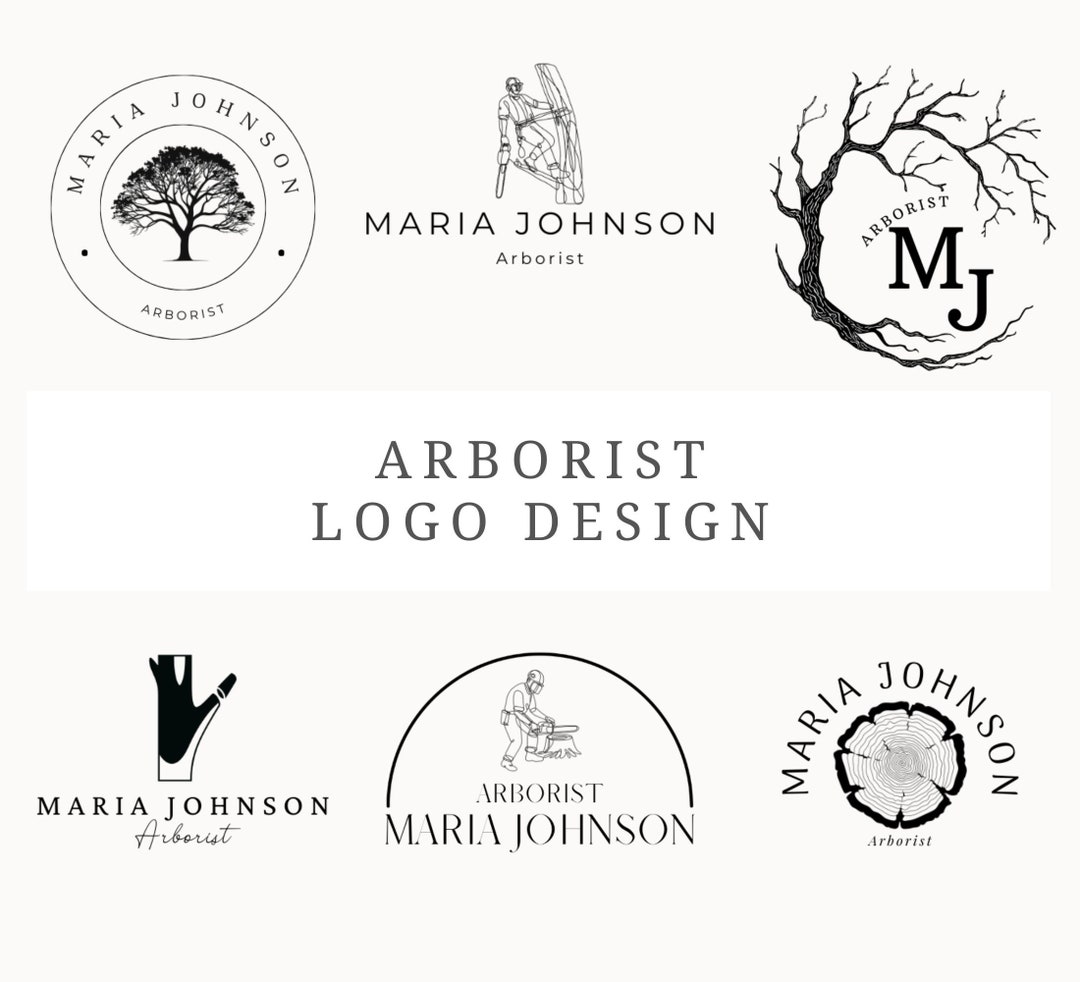 Arborist Logo Design Canva 6 Customizable Tree Logos Tree Trimming Logo ...