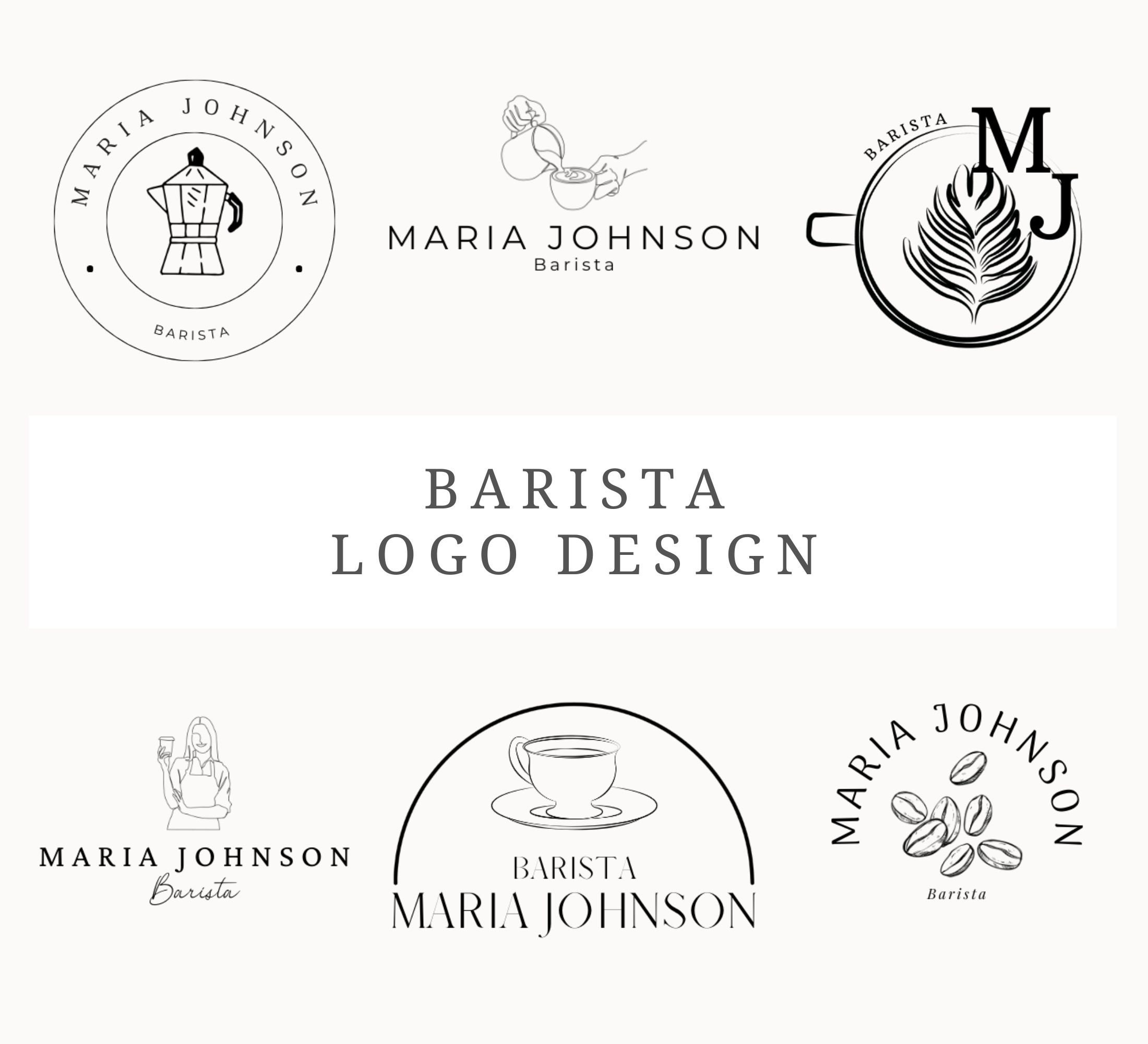 Coffee Logo Design Canva 6 Customizable Barista Logos Coffee Shop Logo ...