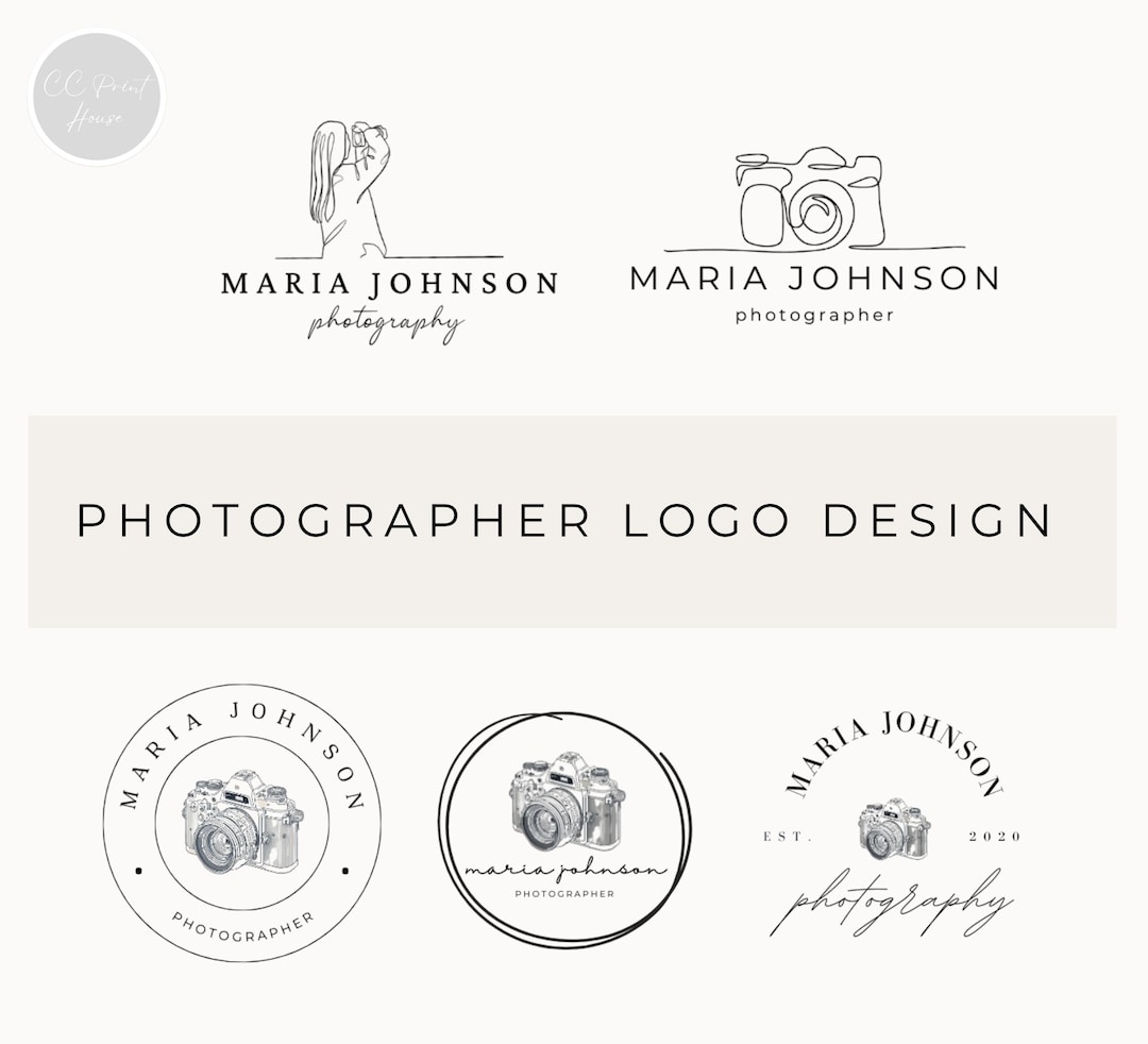 Photographer Logo Design 5 Customizable Watermark Photography Logos ...