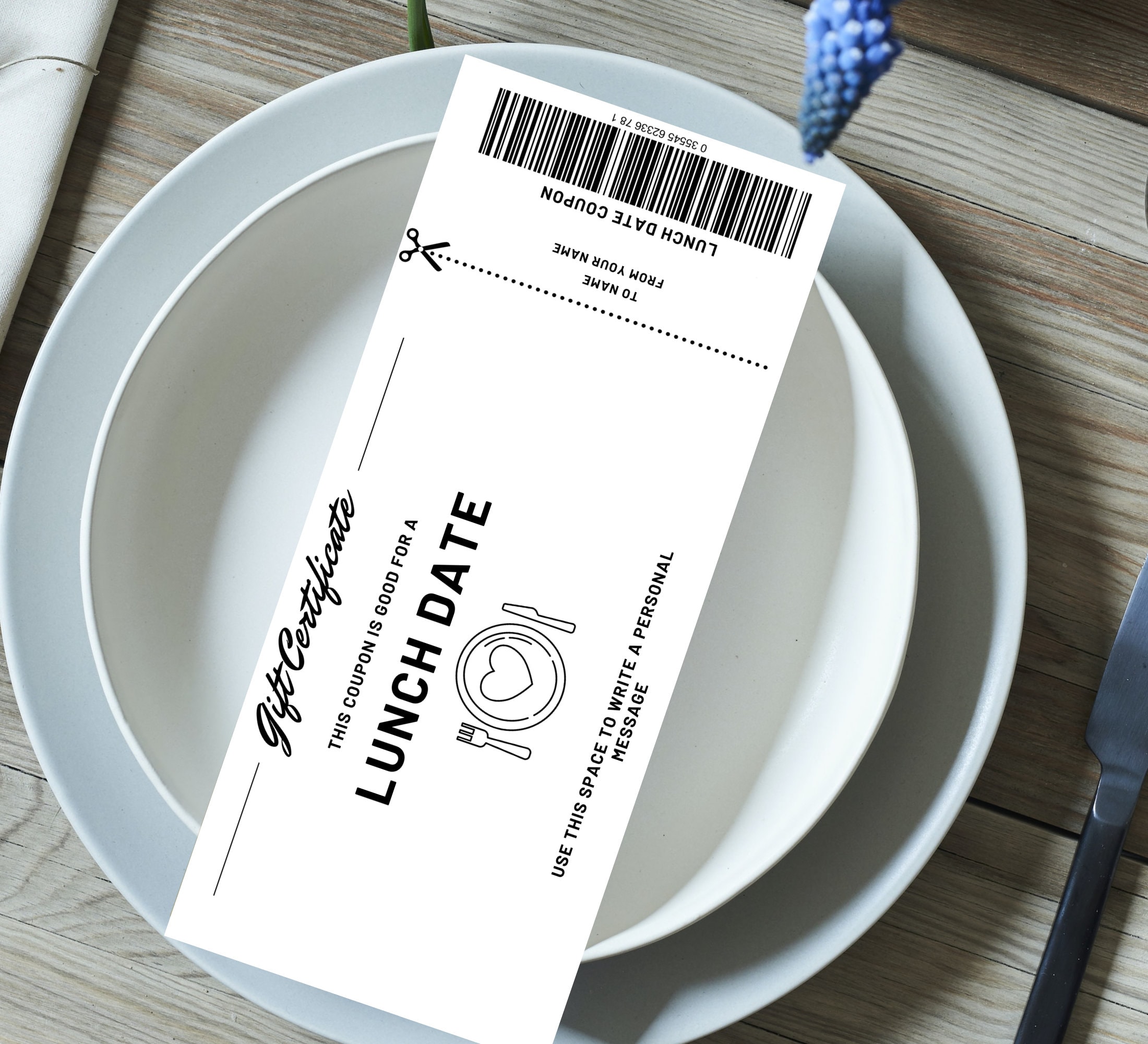 Lunch Date Coupon Editable Gift Coupon Template Canva Lunch Voucher ...