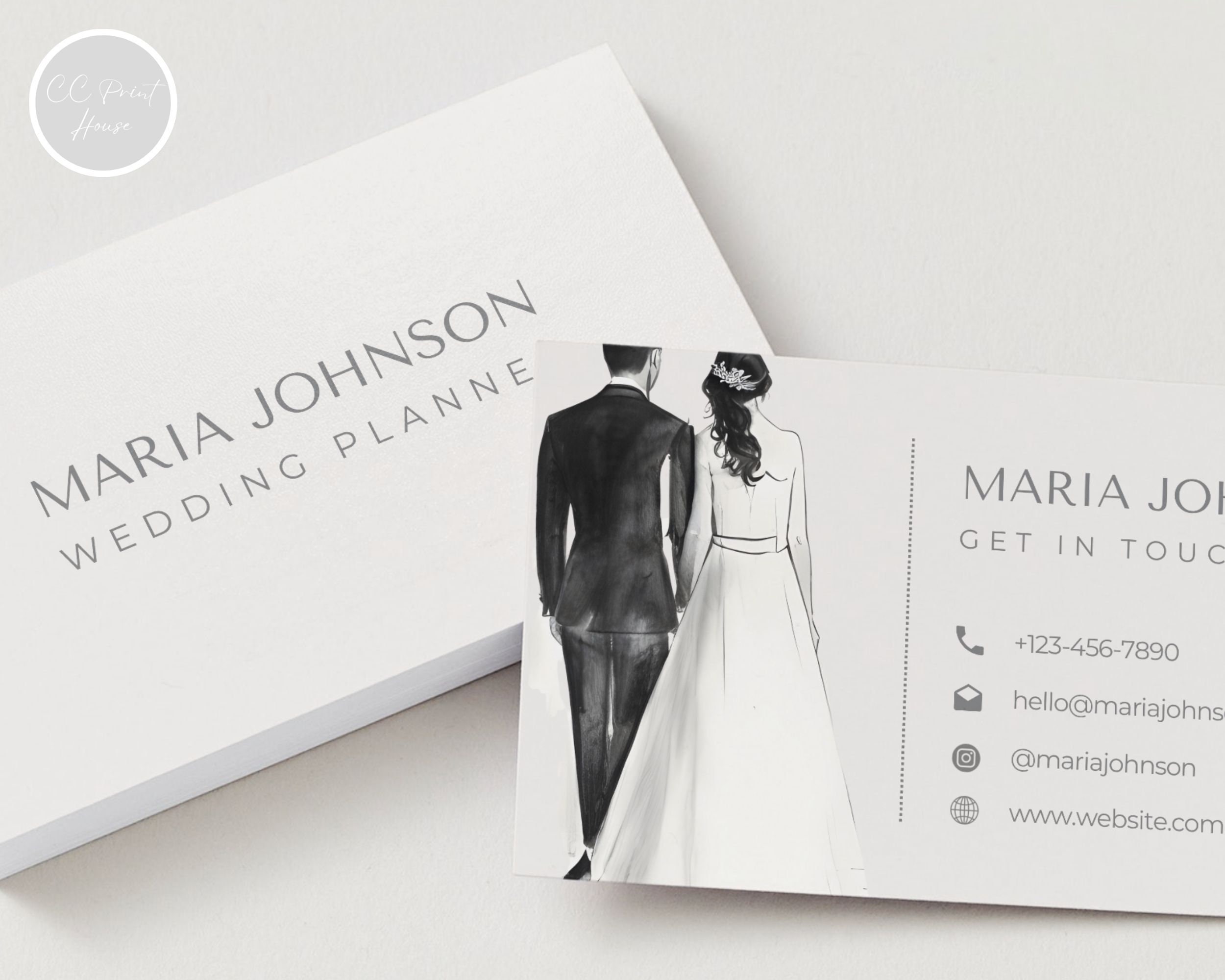 Wedding Planner Business Card Template Printable Business Card Template ...