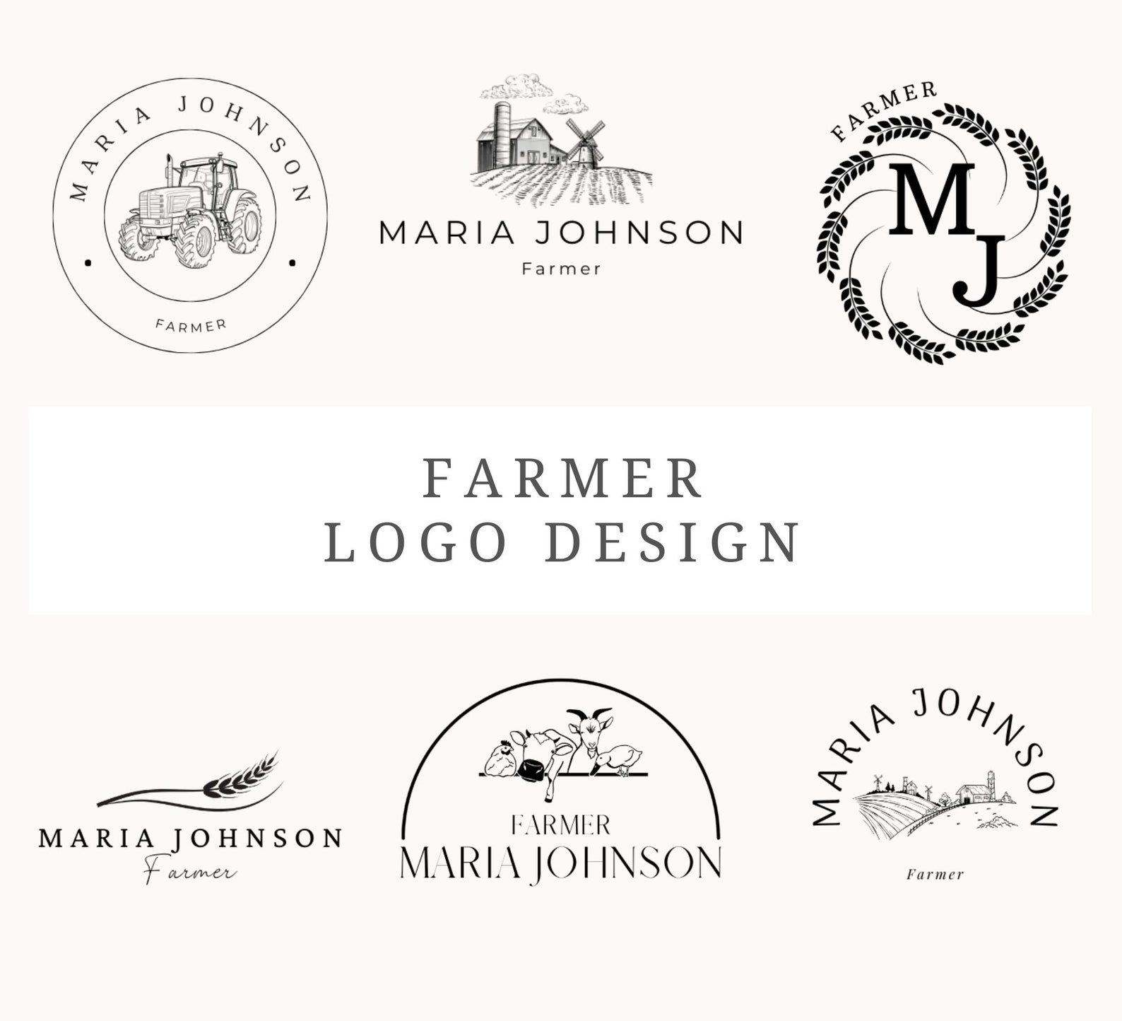 Agriculturalist Logo Design Canva 6 Customizable Farmer Logos Farm Logo ...
