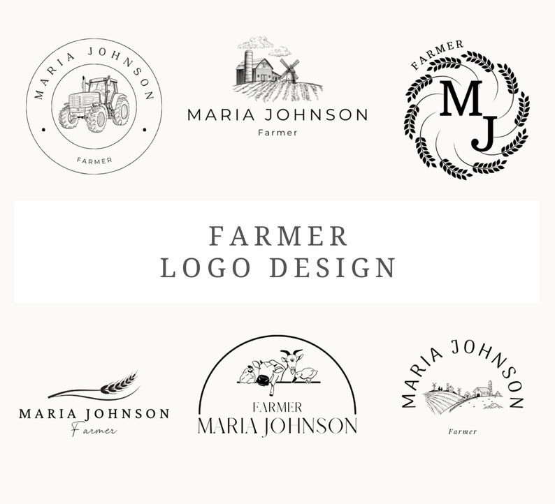 Agriculturalist Logo Design Canva 6 Customizable Farmer Logos Farm Logo ...