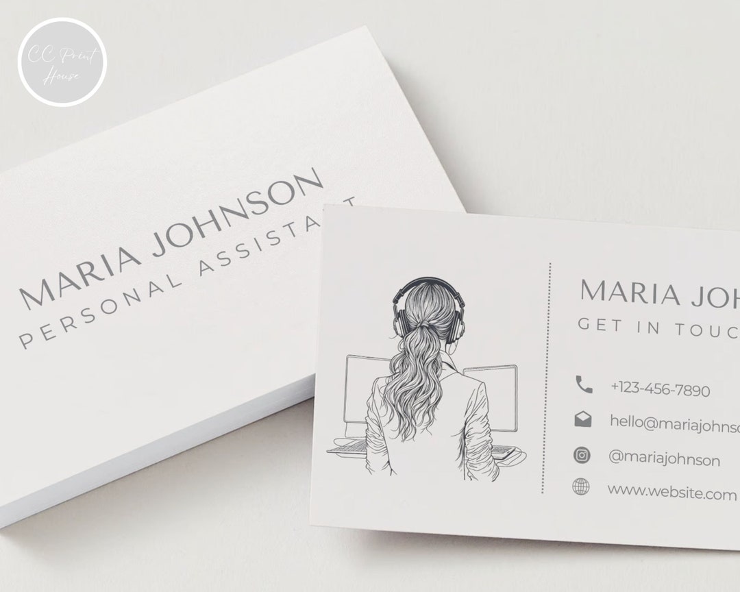 Personal Assistant Business Card Template Printable Business Etsy personal-assistant-business-card-template-printable-business-etsy