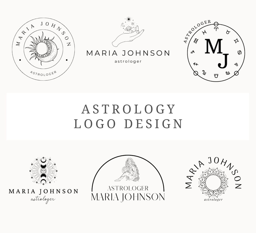 Astrology Logo Design Canva 6 Customizable Astrologer Logos ...