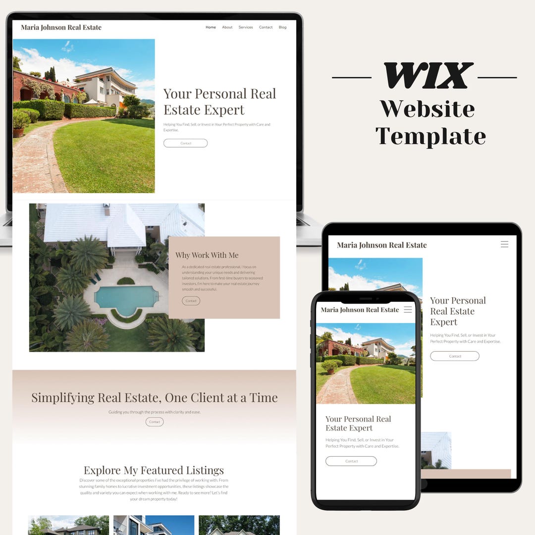 Real Estate Wix Website Template Property Template Home Selling Wix ...