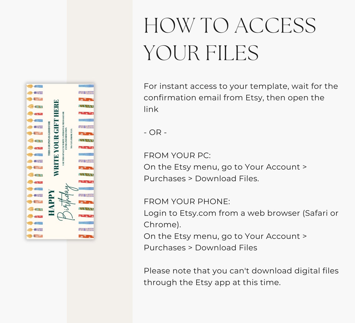 Birthday Gift Coupon Editable Gift Coupon Template Canva Birthday Gift ...