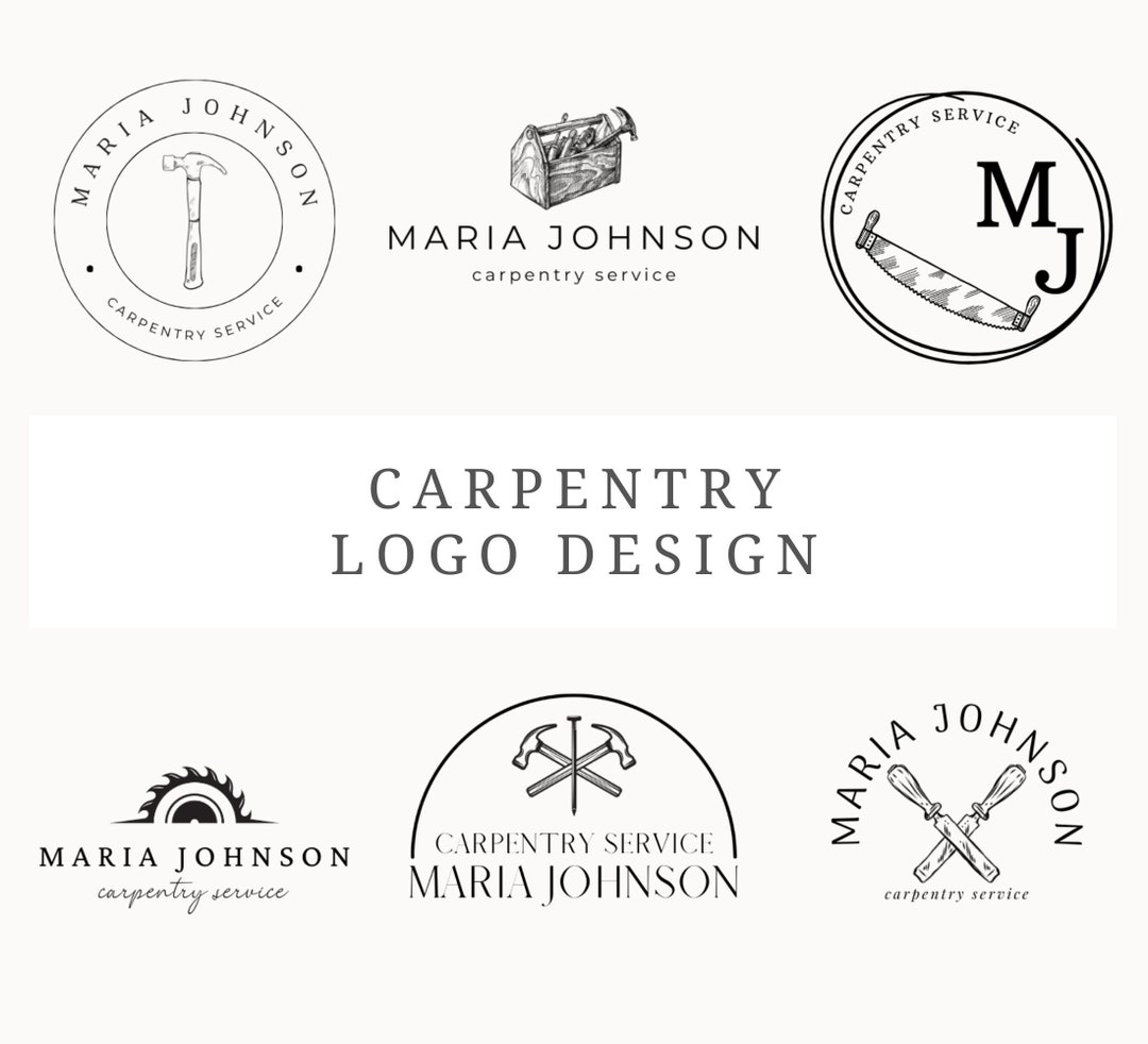 Carpentry Logo Design Canva 6 Customizable Carpentry Service Logos ...
