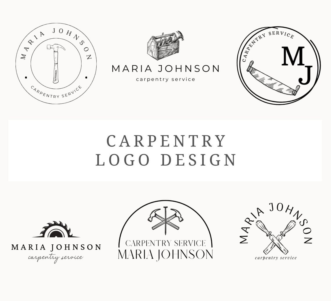Carpentry Logo Design Canva 6 Customizable Carpentry Service Logos ...