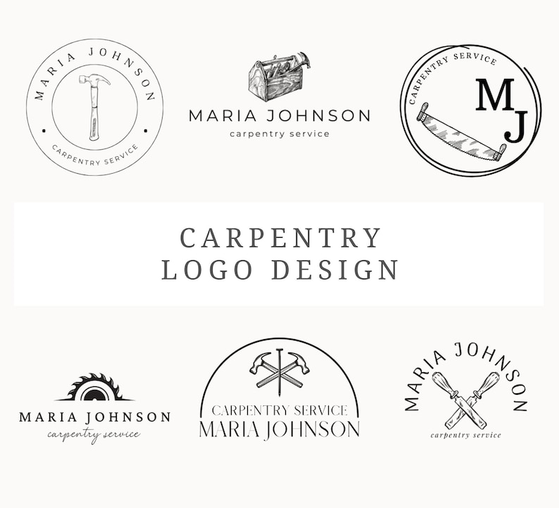 Carpentry Logo Design Canva 6 Customizable Carpentry Service Logos ...