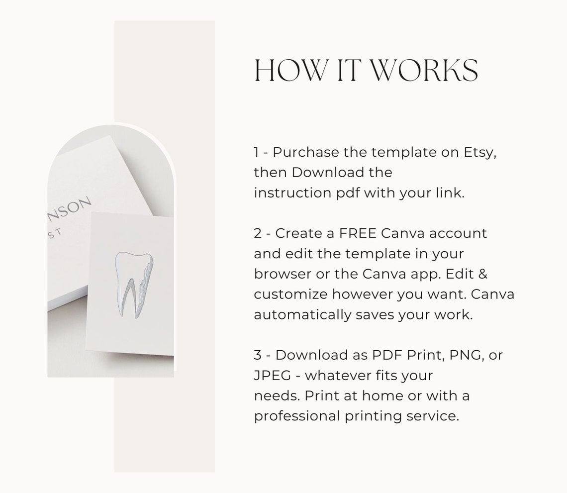 Dentist Business Card Template Dentist Calling Card Dentistry Business ...