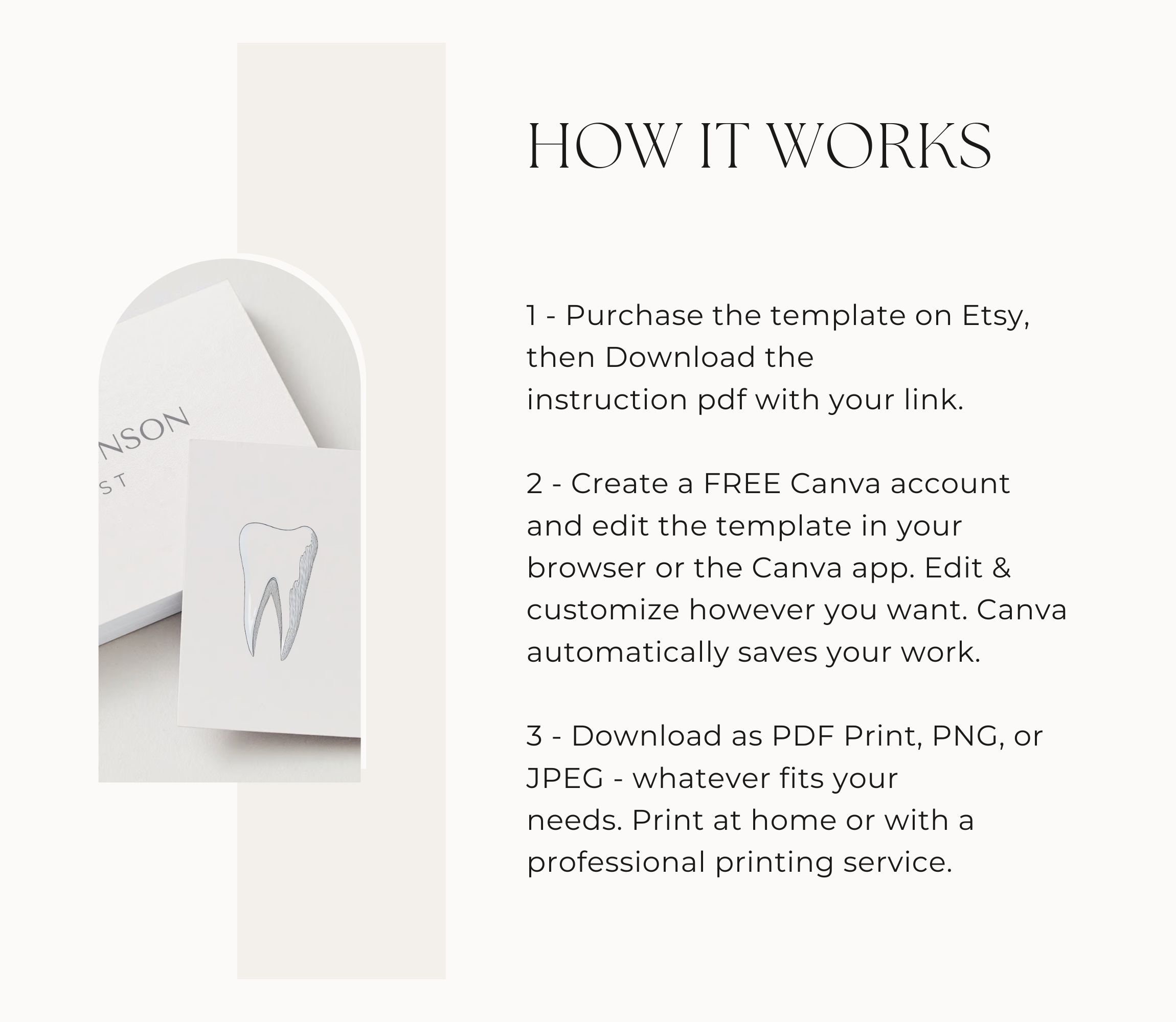 Dentist Business Card Template Dentist Calling Card Dentistry Business ...