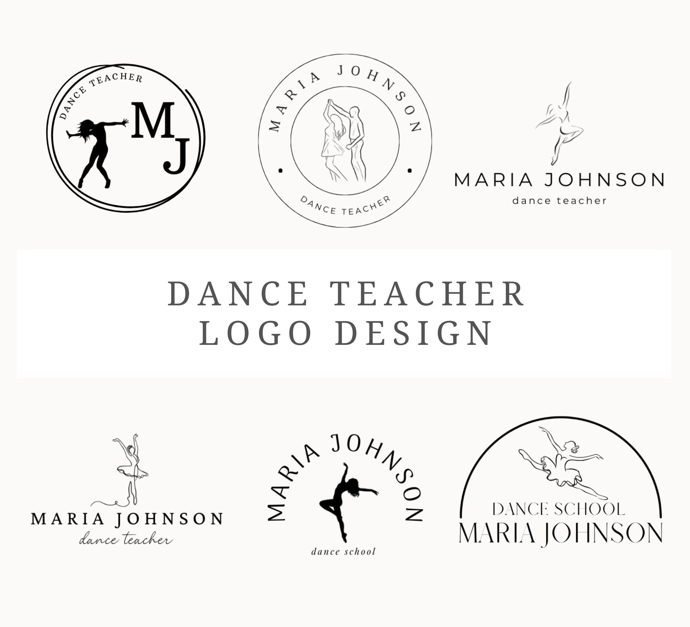Dance Teacher Logo Design Canva 6 Customizable Dance School Logos Dance ...