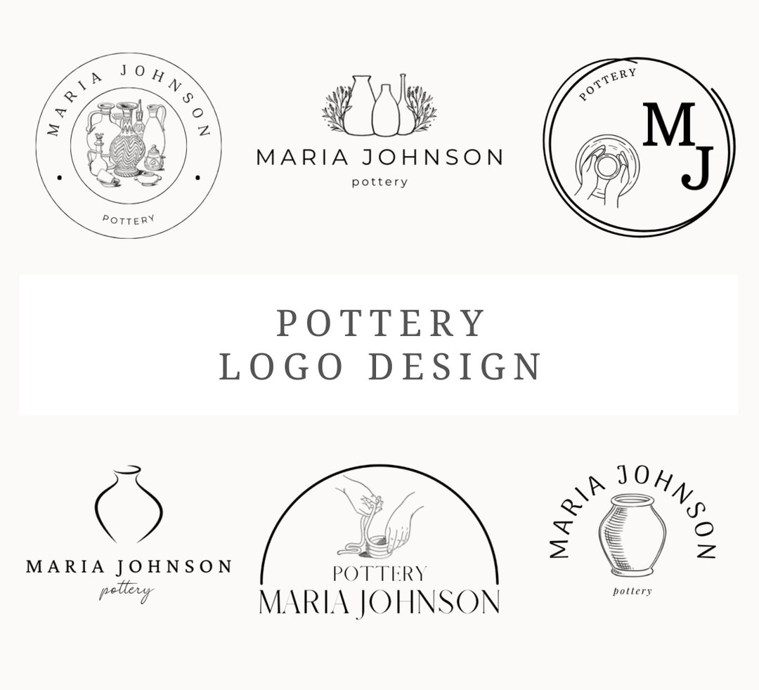 Pottery Logo Design Canva 6 Customizable Potter Logos Clay Logo ...