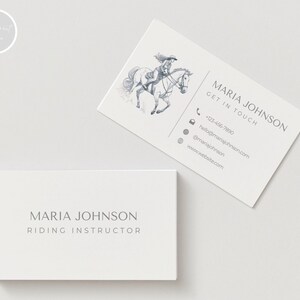 Riding Instructor Business Card Template Business Card Template ...