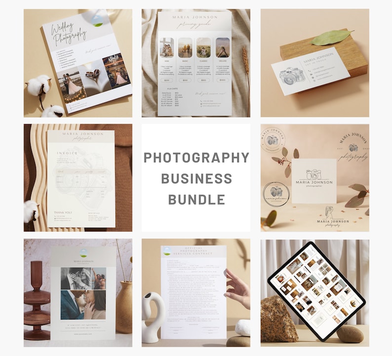 Photographer Branding Kit Photography Business Bundle Photography Canva ...