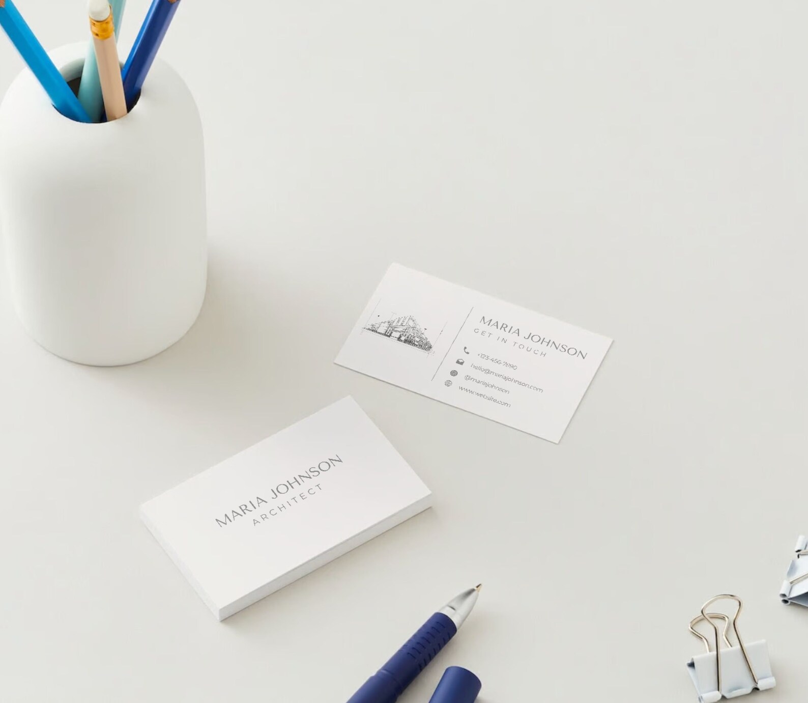 Architect Business Card Canva Template Architect Calling Card ...