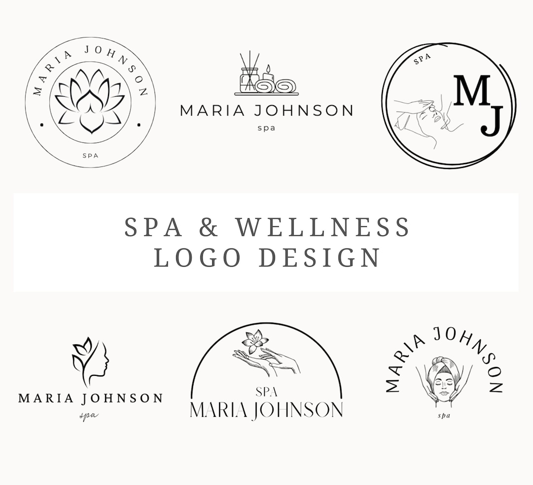 Spa Logo Design Canva Template | Editable Wellness Logos (digital) - Etsy