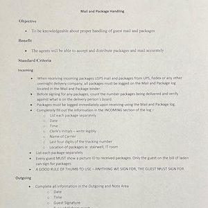 Hotel Front Desk Sop's - Etsy