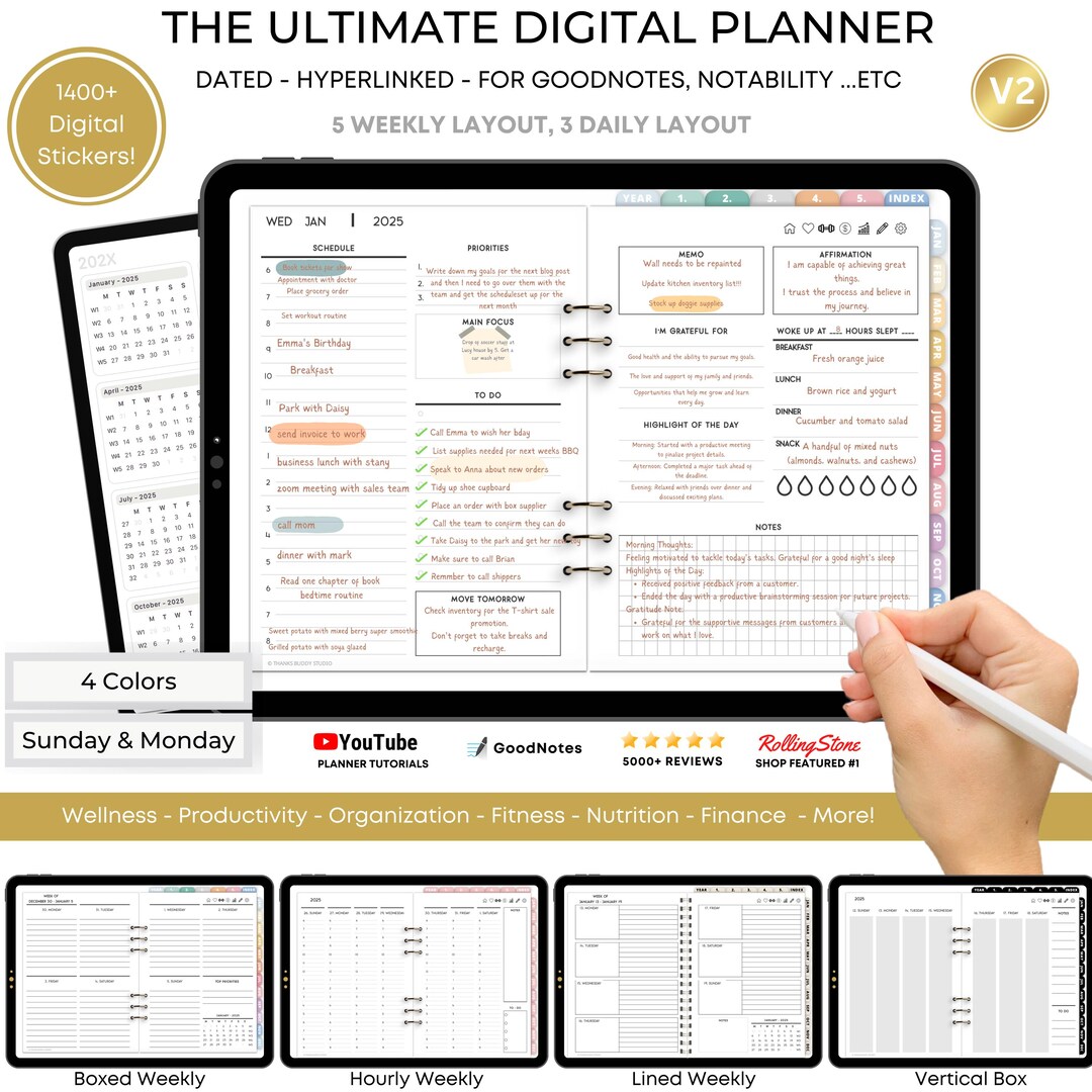 2025 Digital Planner Dark Academia Theme Undated Journal for iPad ...