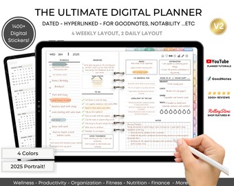 2024 Digital Planner DATED Goodnotes Digital Planner 2024 Digital ...