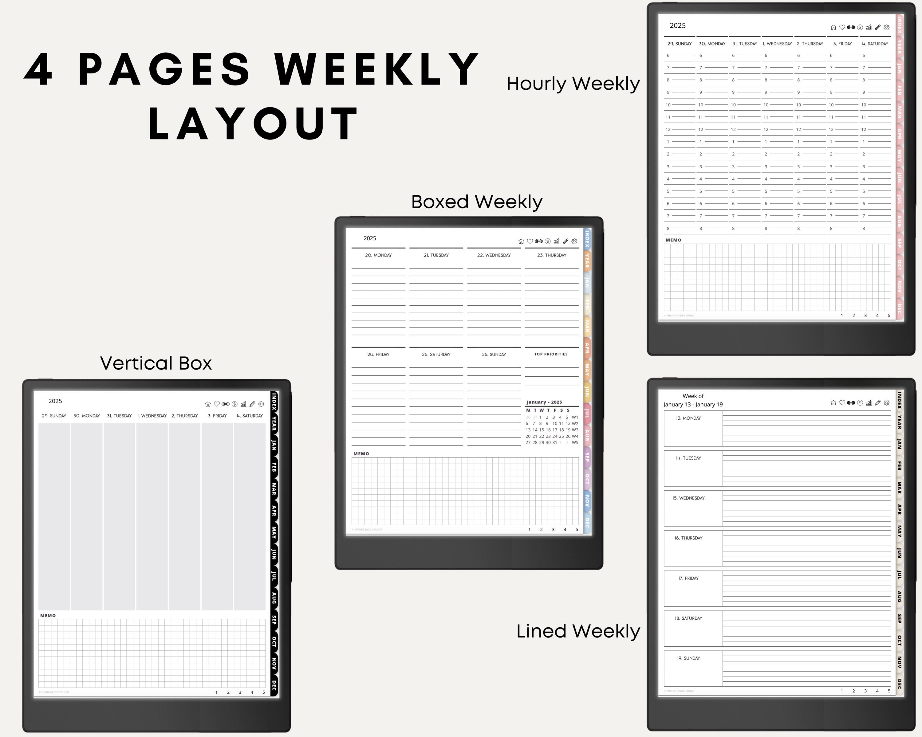 Kindle Scribe Daily Planner 2025 2026, Kindle Scribe Templates ...