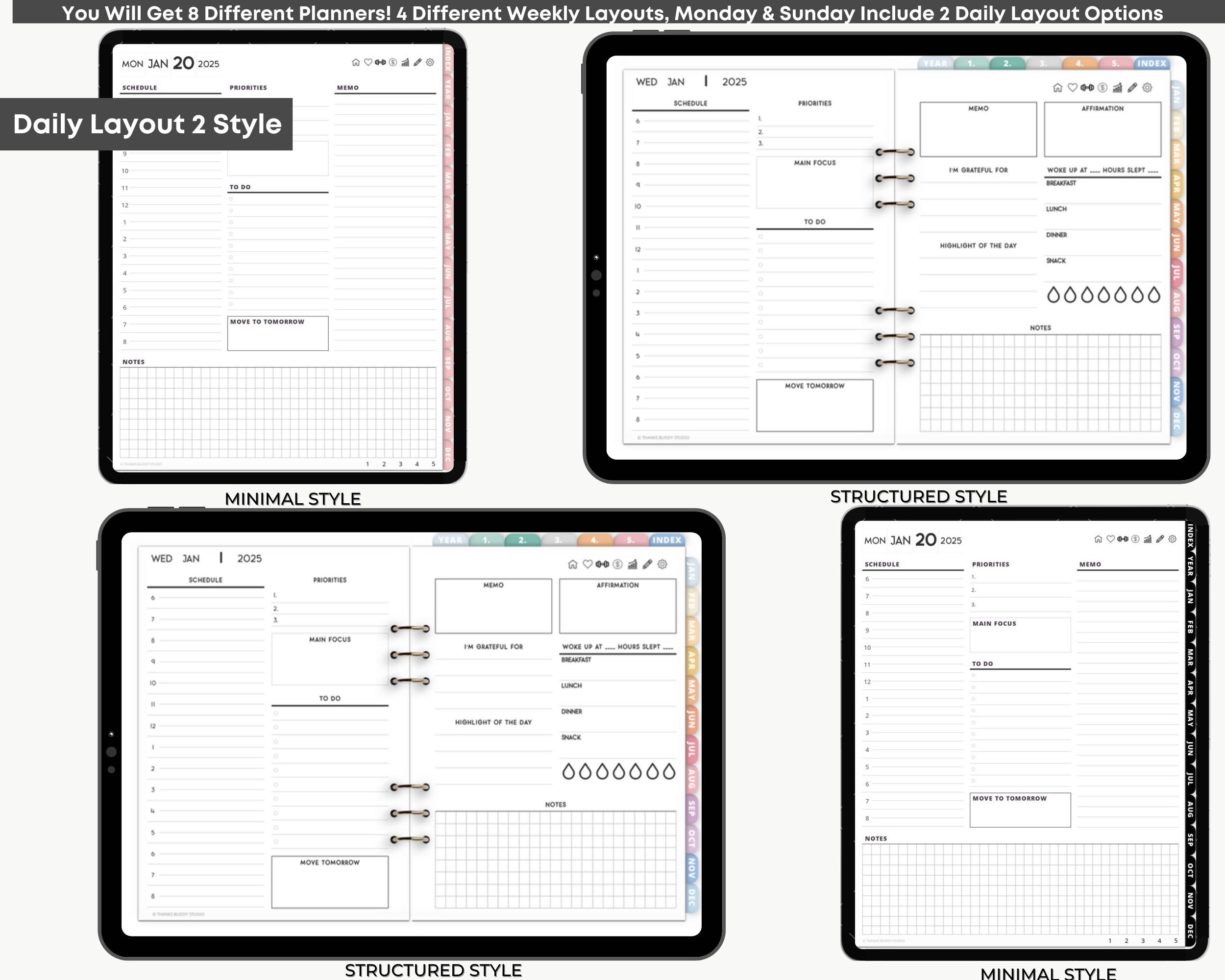 BOOX Note Air Digital Planner Bundle 2025 2026 Ultimate Collection Pack ...