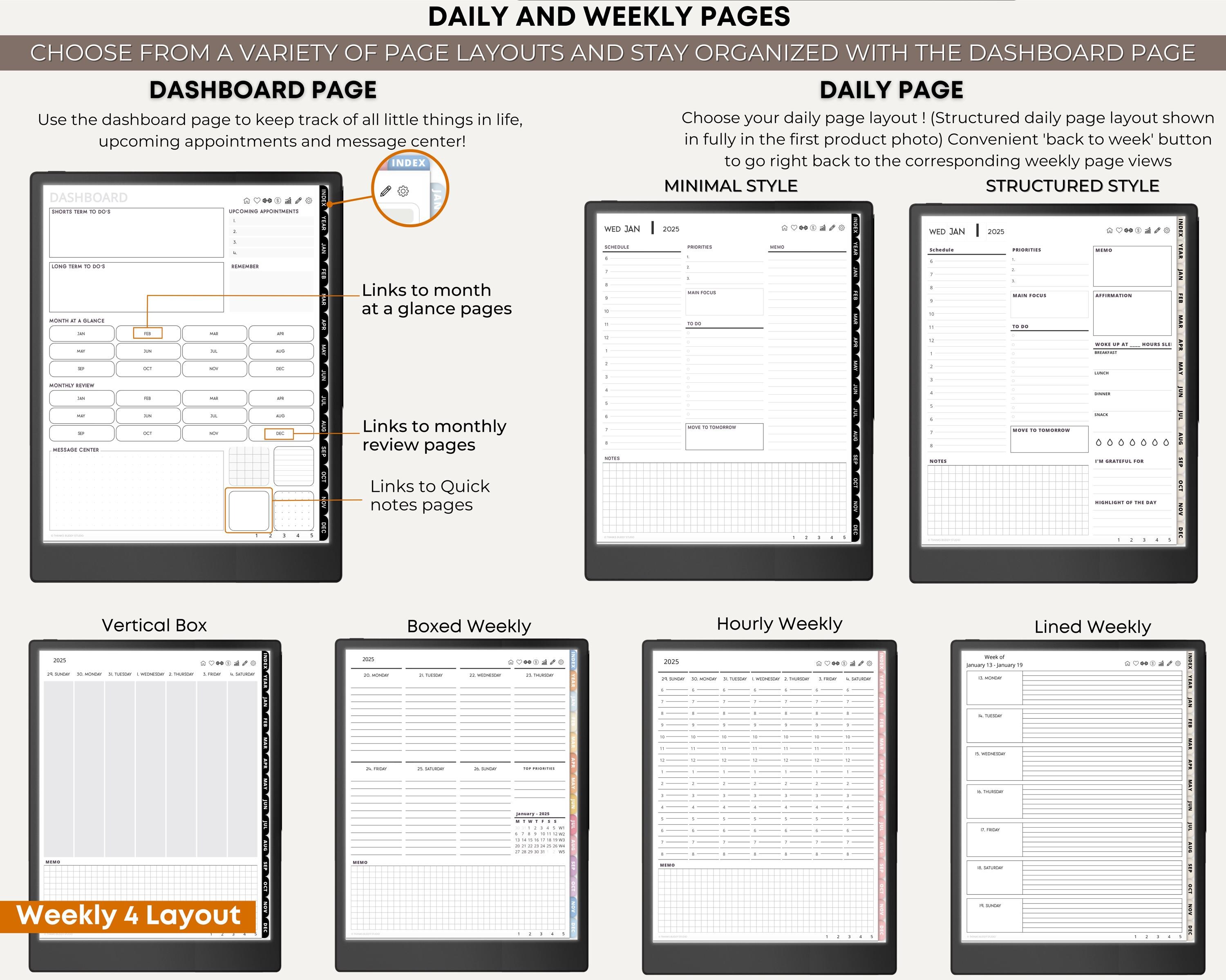 Kindle Scribe Daily Planner 2025 2026, Kindle Scribe Templates ...