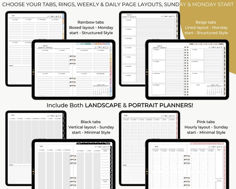 Daily Planner 2025 2026 for Remarkable 2 Templates for Remarkable Daily ...