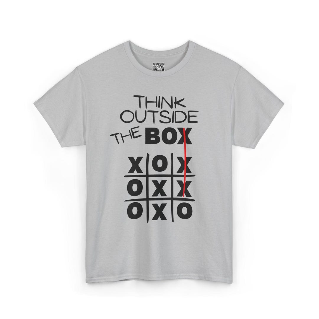 Think Outside the Box Tee | Tic Tac Toe X O Puzzle - Etsy